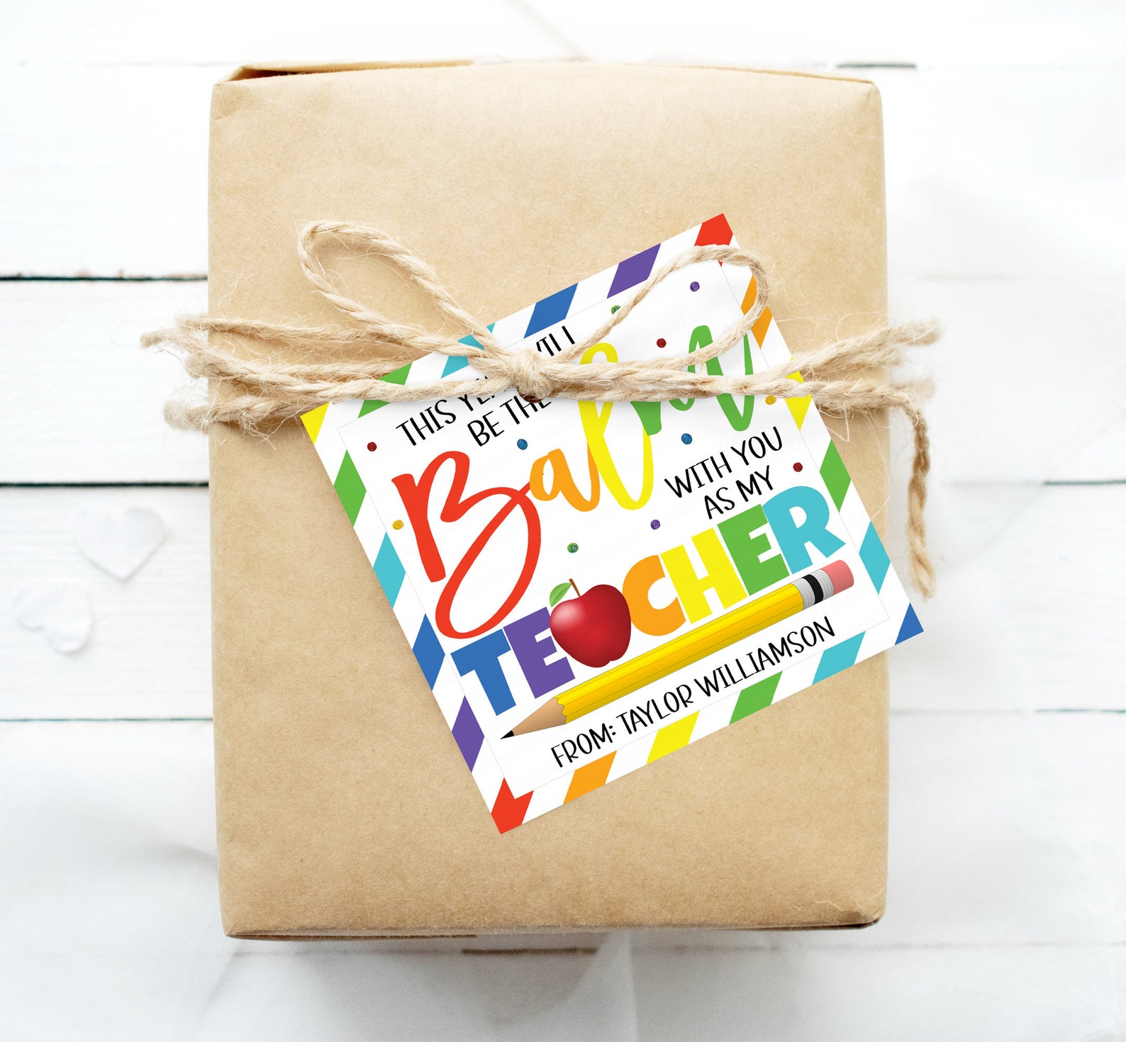 Back to School Teacher Gift Tags, You're the Balm, Lip Balm Label ...