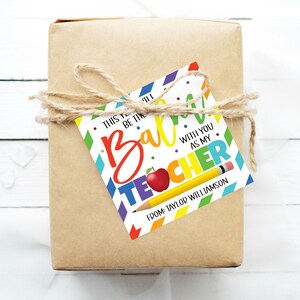 Back to School Teacher Gift Tags, You're the Balm, Lip Balm Label ...