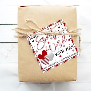 Valentine's Coworker Gift Tags, Editable Company Staff Appreciation ...