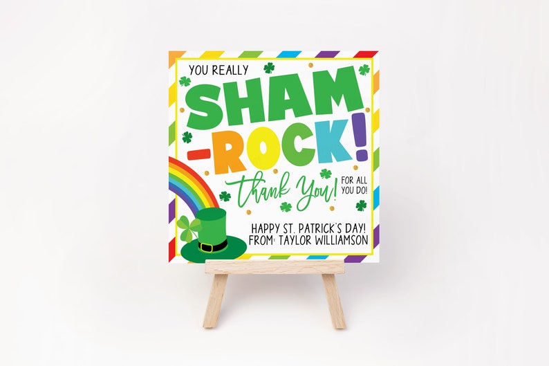 St. Patrick's Day Appreciation Gift Tag, You Really Sham-rock, Grateful ...
