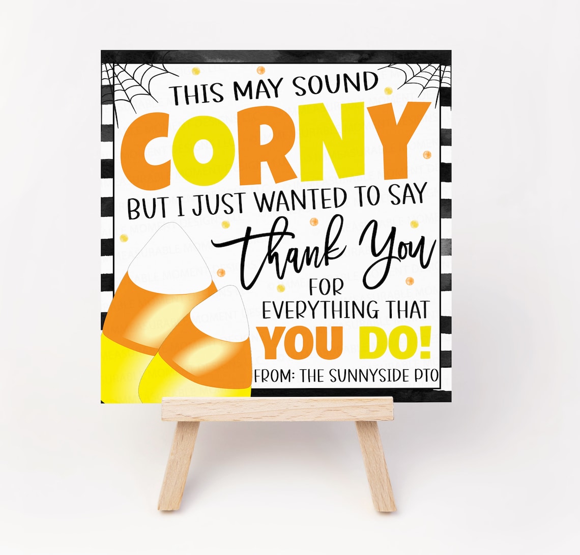 Halloween Candy Corn Appreciation Gift Tags May Sound Corny - Etsy