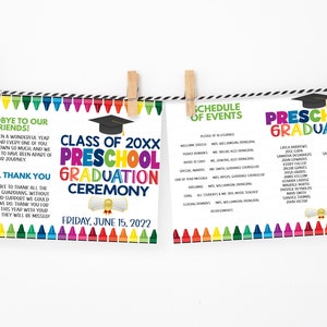 Preschool Graduation Ceremony Program Template Prek Pre-k, Elementary ...