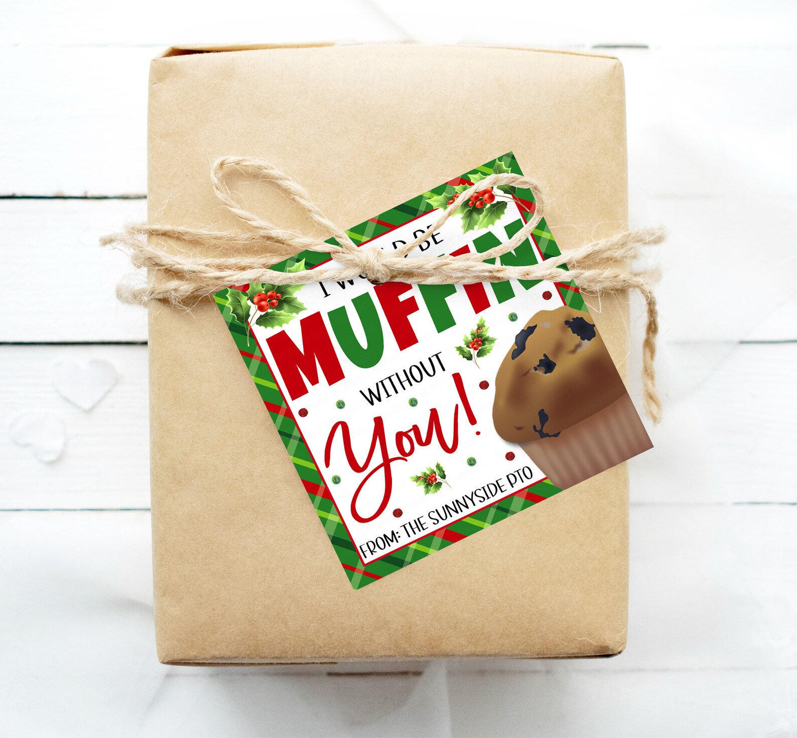 Christmas Muffin Appreciation Gift Tags, Winter Would Be Muffin Without ...