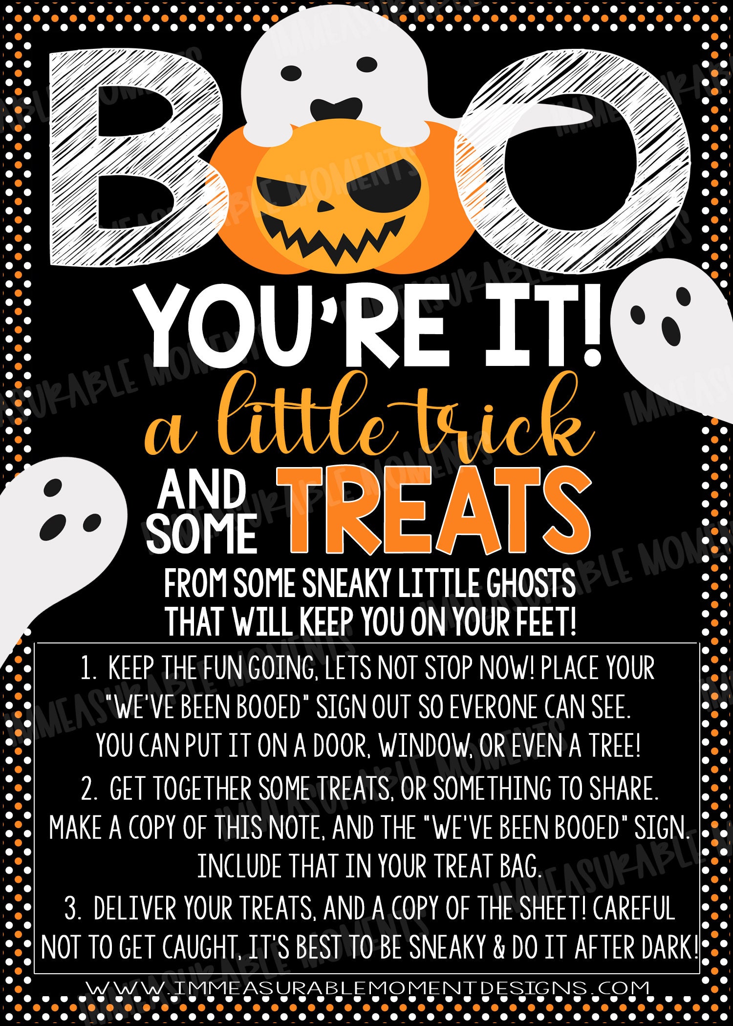 Printable BOOED Game You've Been BOOED Boo Halloween - Etsy