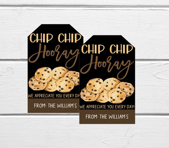 Cookie Thank You Gift Tags, Editable Appreciation Cookie Tag, Volunteer ...