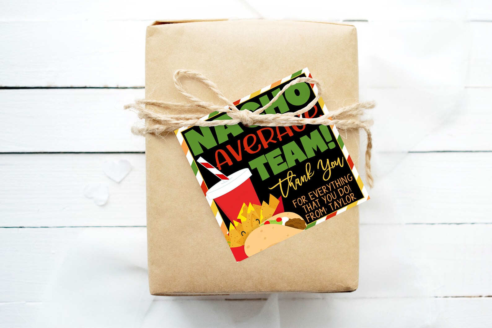 Nacho Average Team Appreciation Gift Tags Thank You Mexican - Etsy
