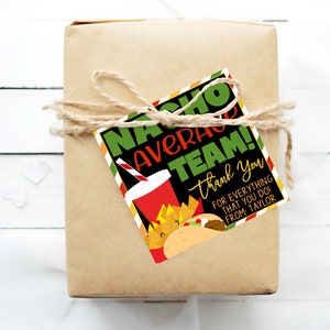 Nacho Average Team Appreciation Gift Tags, Thank You Mexican Fiesta ...