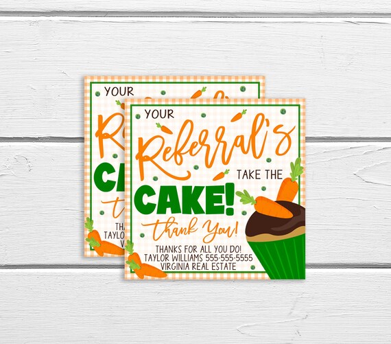 Easter Pop-by Tags, Your Referral's Take The Cake, Real Estate ...