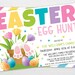 Easter Egg Hunt Invitation, School Church Neighborhood Kids Spring ...