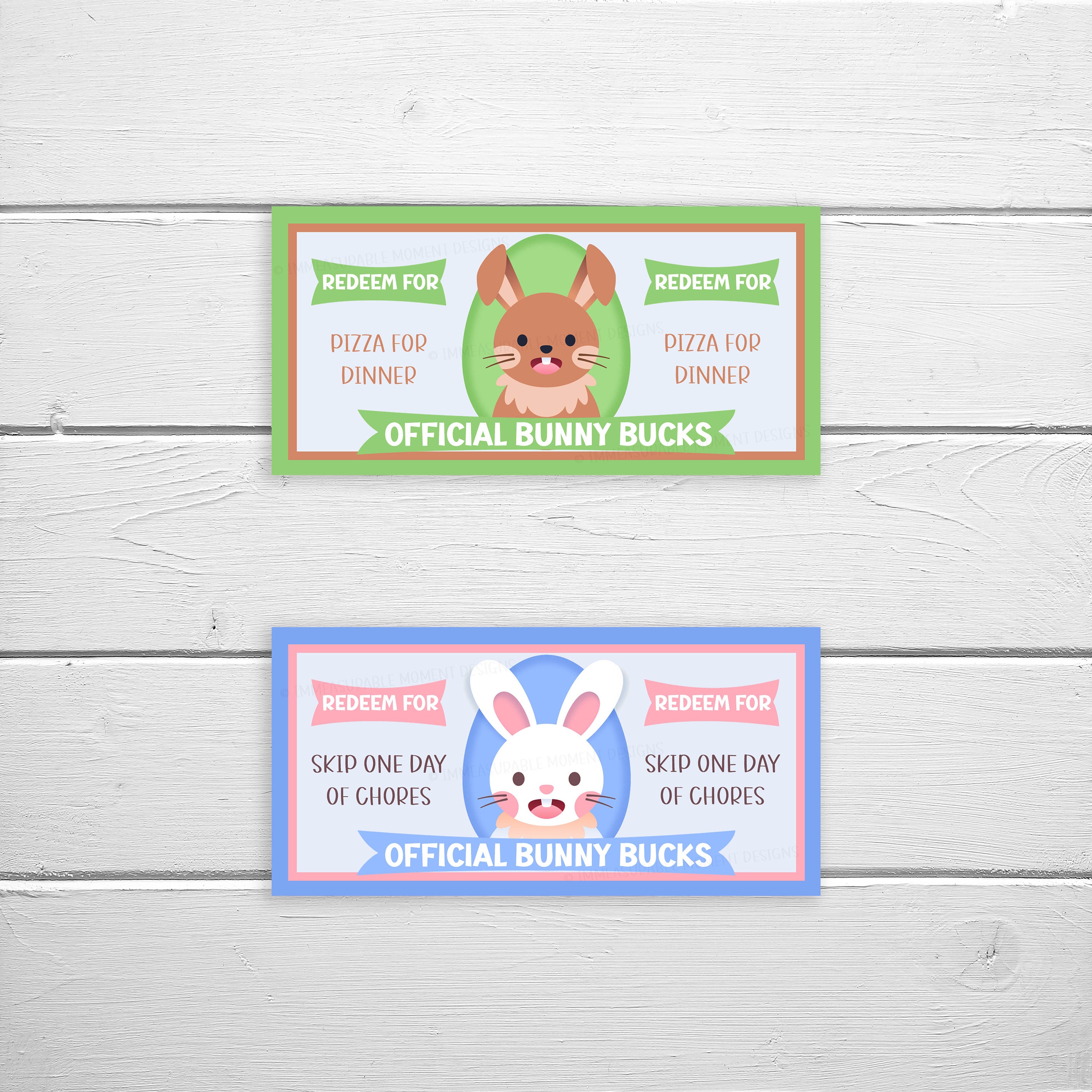 Editable Easter Bunny Bucks, Printable Easter Egg Hunt Coupons, Easter ...