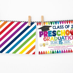 Preschool Graduation Invitation, Prek Announcement Celebration Party ...