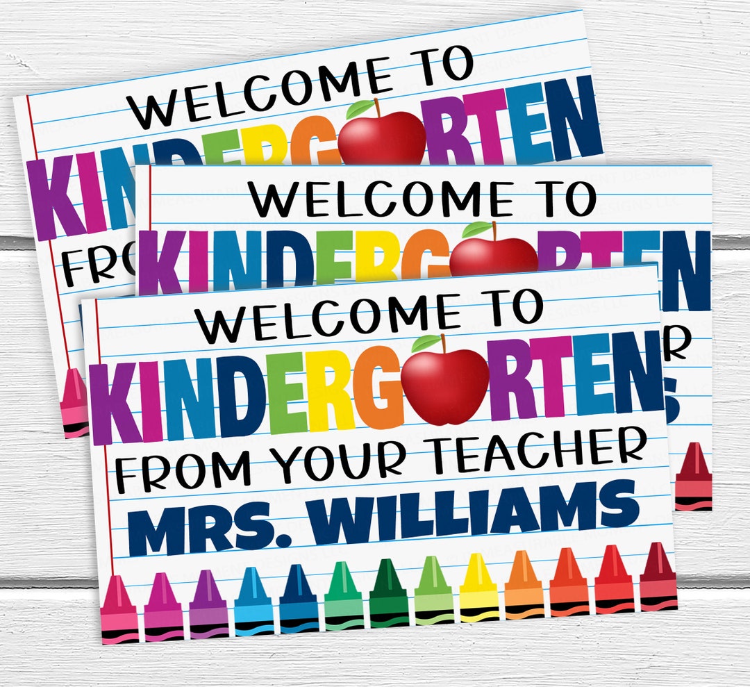 Kindergarten Postcard to Students, Hello From the Teacher, New School ...