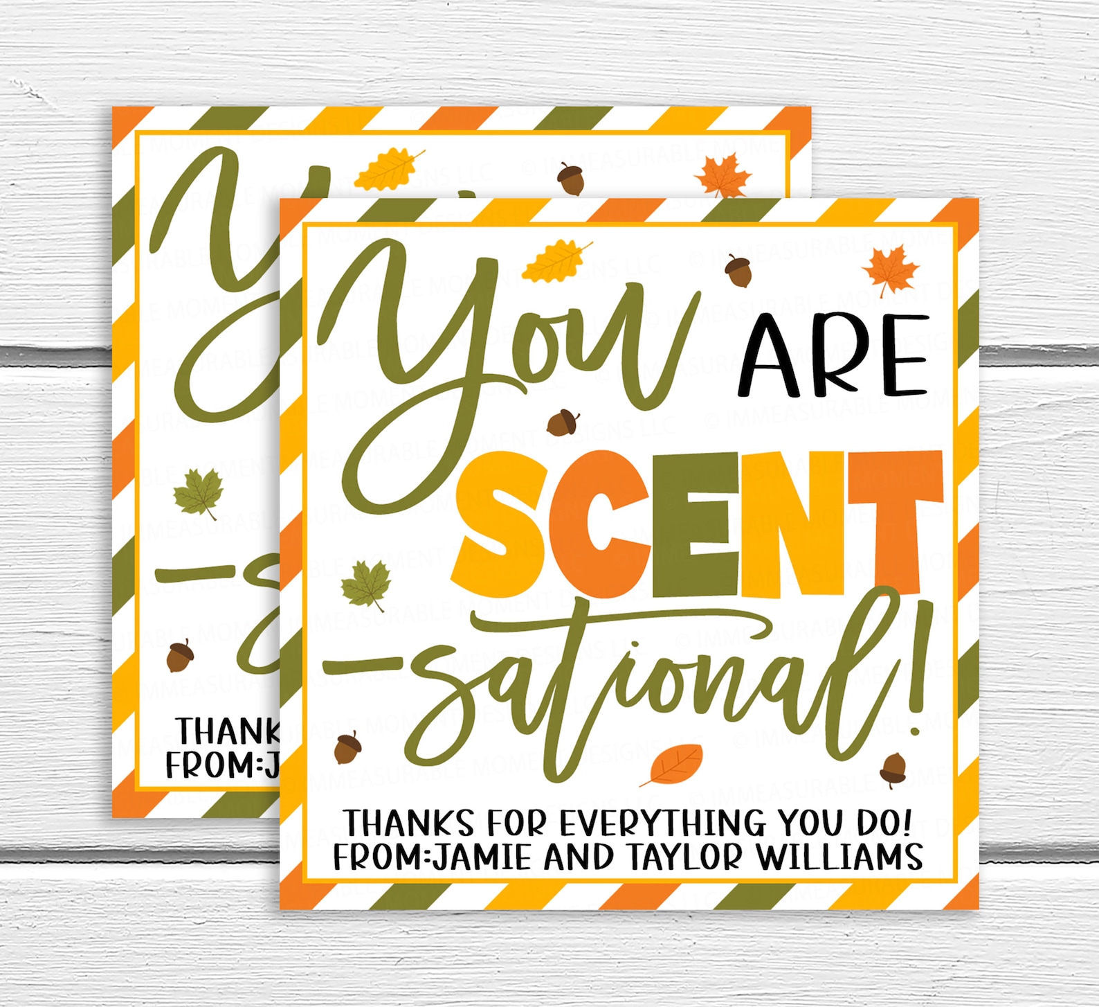 Fall Appreciation Gift Tag You Are Scent-sational Label - Etsy