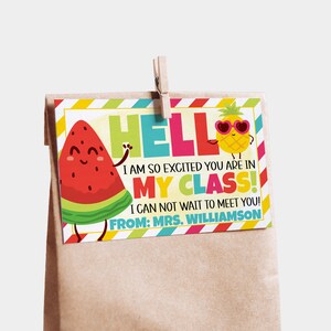 Back to School Postcard to Students, Welcome to My Class Note, Intro ...