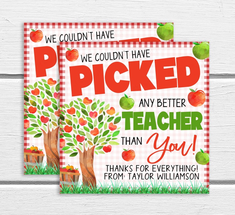 Teacher Appreciation Gift Tag We Couldn't Have Picked A - Etsy