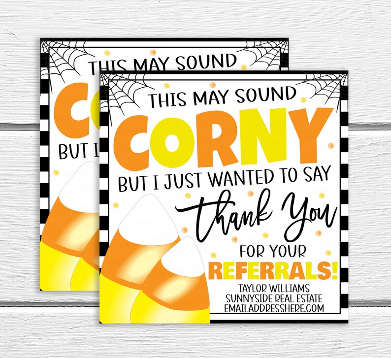 Halloween Client Appreciation Gift Tags May Sound Corny Thank - Etsy