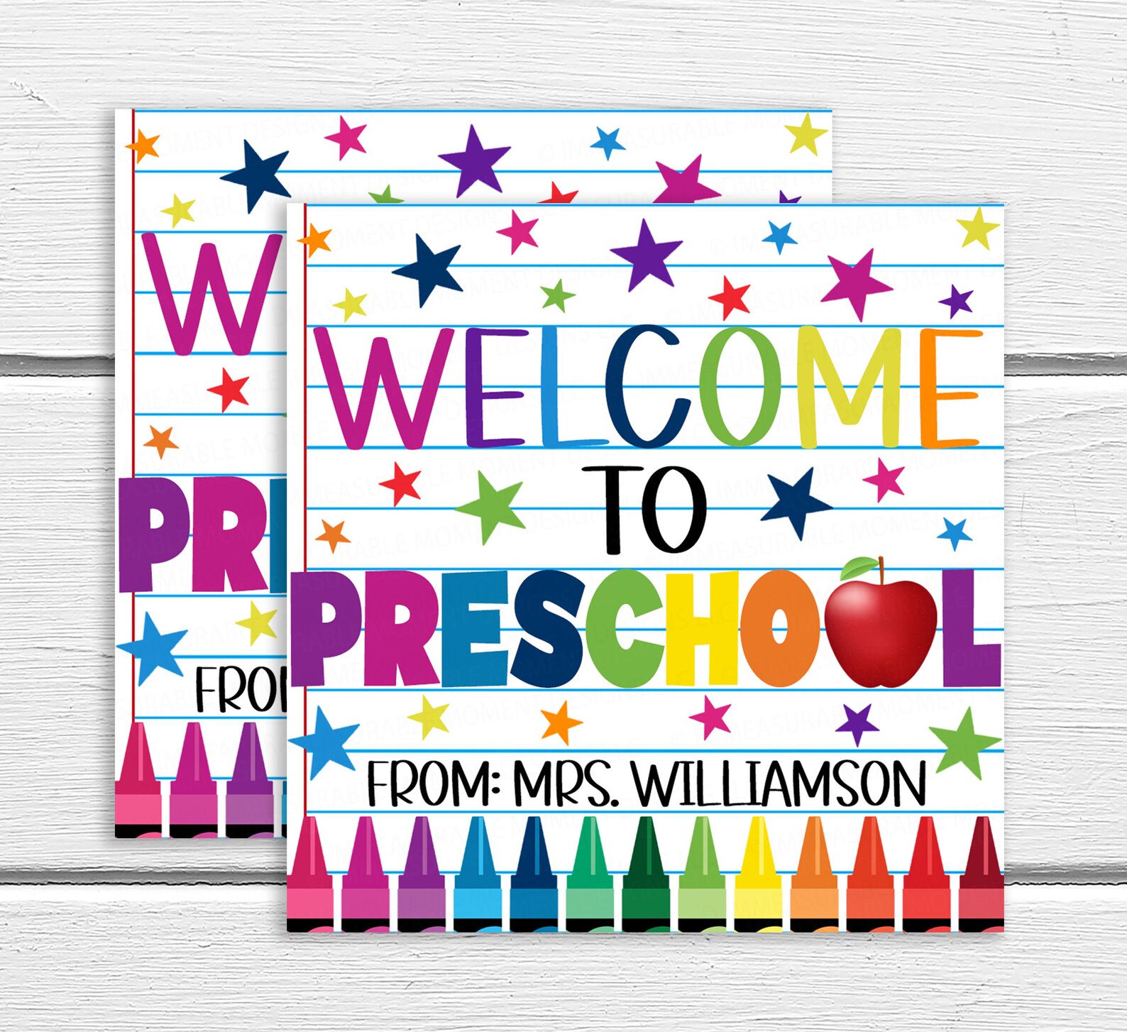 Welcome to Preschool Gift Tag, New School Year Student Gift, Pre-k Prek ...