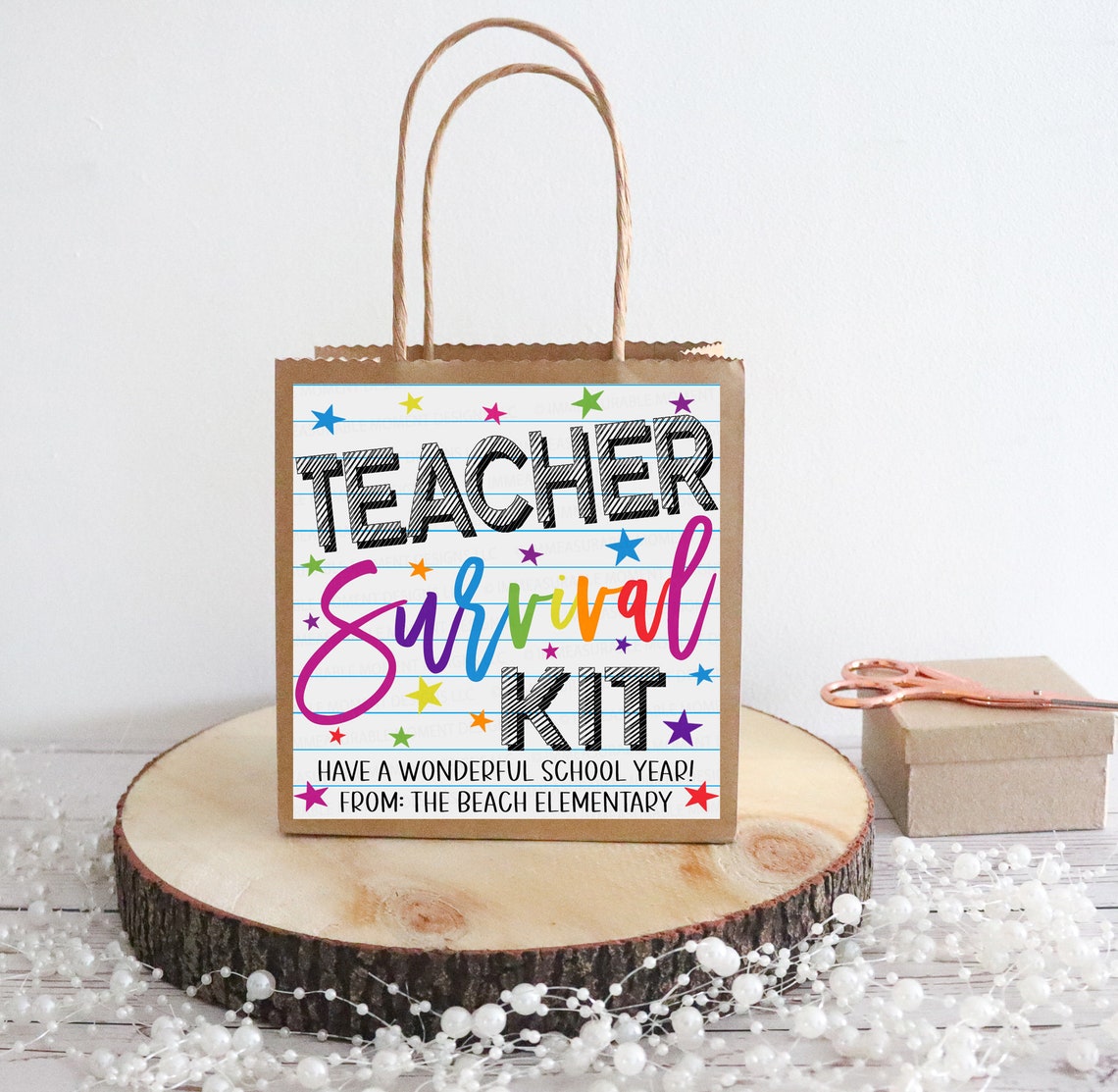 Teacher and Staff Survival Kit Gift Tag Printable Back to - Etsy