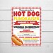 Hot Dog Fundraiser Flyer, Editable Printable, Cookout Fundraising ...