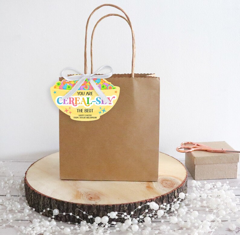 Easter Cereal Gift Tags, Spring Break Editable Cereal Tag, You're ...
