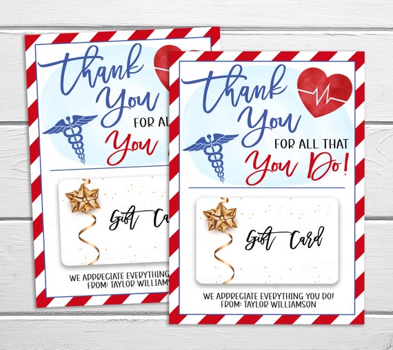 Nurse Appreciation Gift Tag, Editable Printable Thank You Gift Tag ...