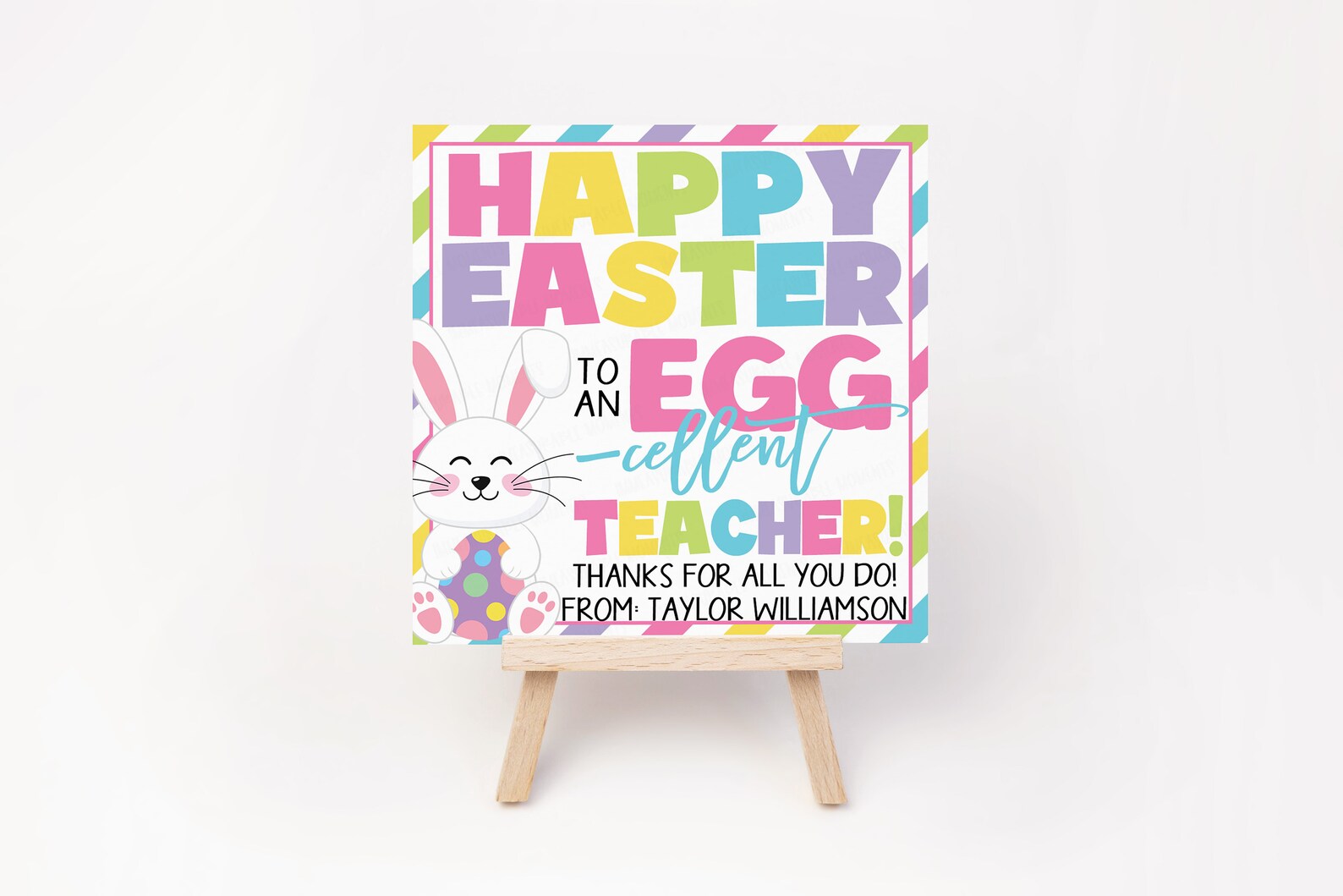 Easter Teacher Gift Tag Thank You Label Happy Easter to an - Etsy