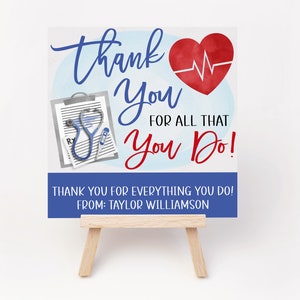 Nurse Appreciation Gift Tag, Editable Printable Thank You Gift Tag ...