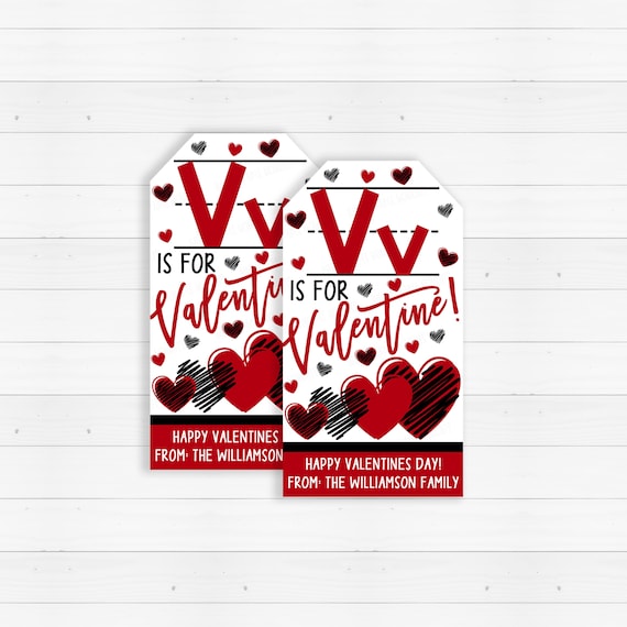 Valentines Gift Tag, Editable Teacher Daycare Gift Tag, Valentines Day ...