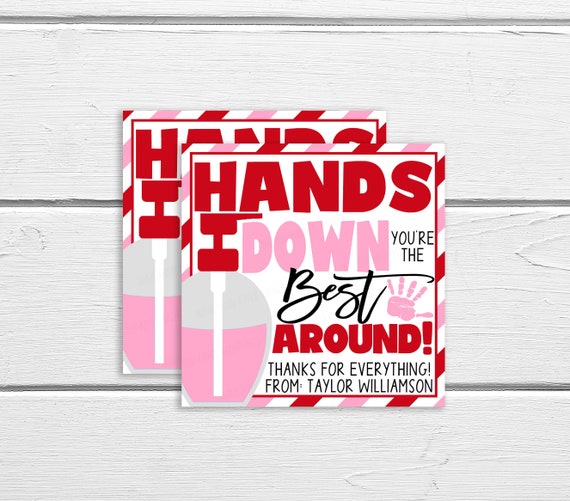 Valentine's Day Soap Gift Tag, Editable Hand Soap Lotion Hand Sanitizer ...