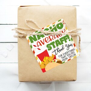 Nacho Average Staff Appreciation Gift Tags, Thank You Mexican Fiesta ...