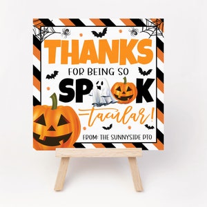 Halloween Gift Tags, Thanks for Being Spook-tacular, School Student ...