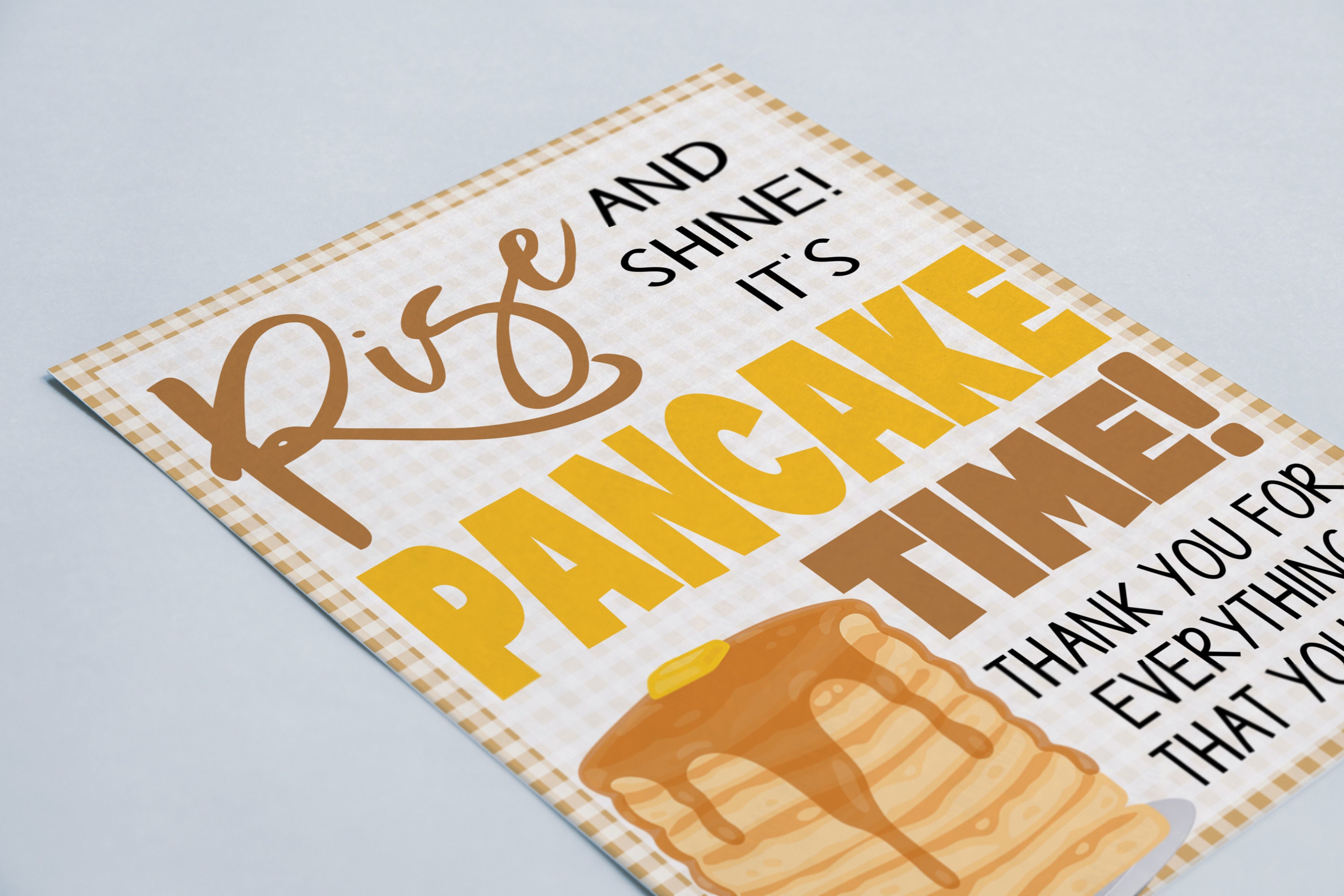 Pancake Breakfast Appreciation Sign Rise and Shine It's - Etsy Canada