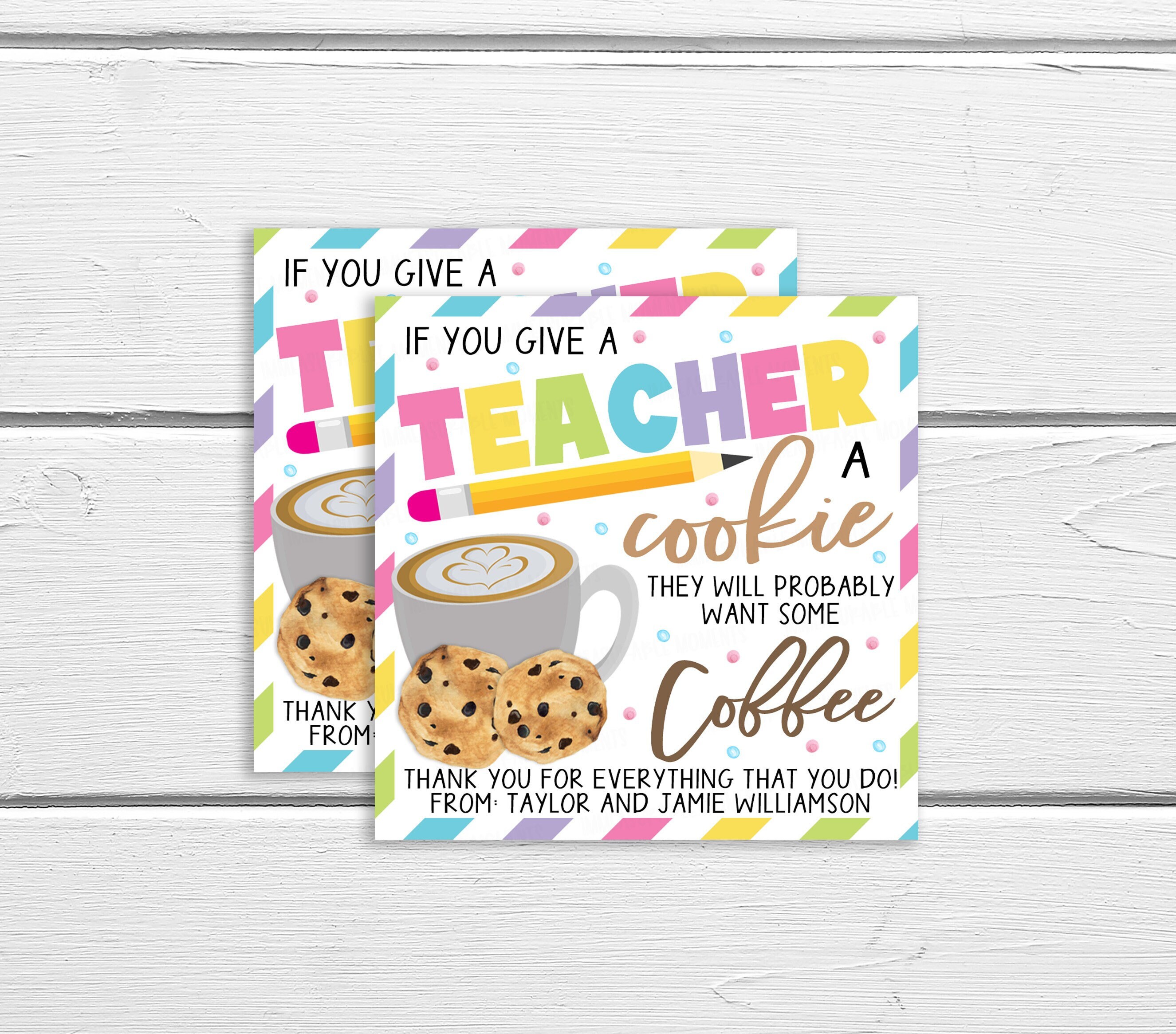 Easter Teacher Appreciation Gift Tag If You Give A Teacher - Etsy