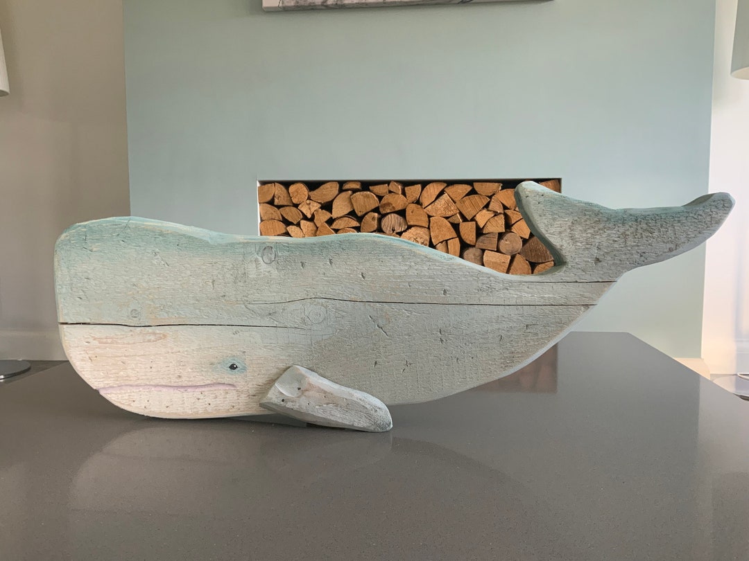 Home Decor, Reclaimed Wooden Whale, Moby Whale Wall Decor, Nautical ...