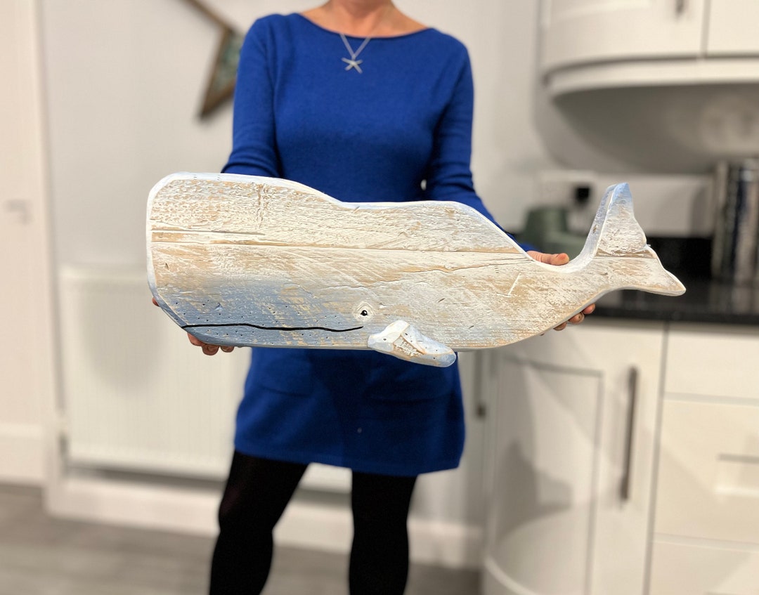 Whale Art Reclaimed Wooden Whale Moby Whale Wall Decor - Etsy