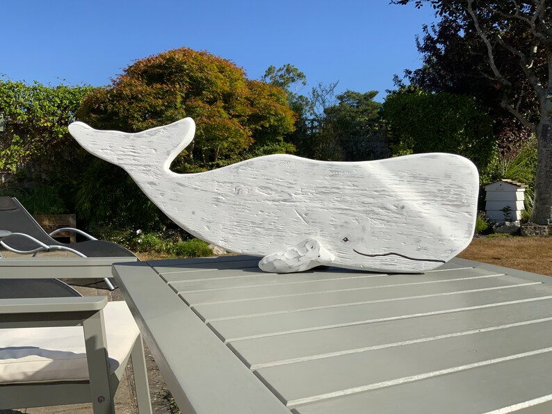Large Wooden Whale, Ocean Art, Beach House Decor, Whale Wall Hanging ...