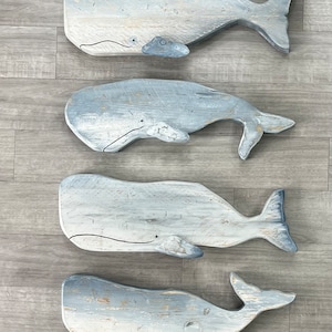 Wood Whale Wall Art, Rustic Whale Decor, Whale Sculpture, Beach House ...