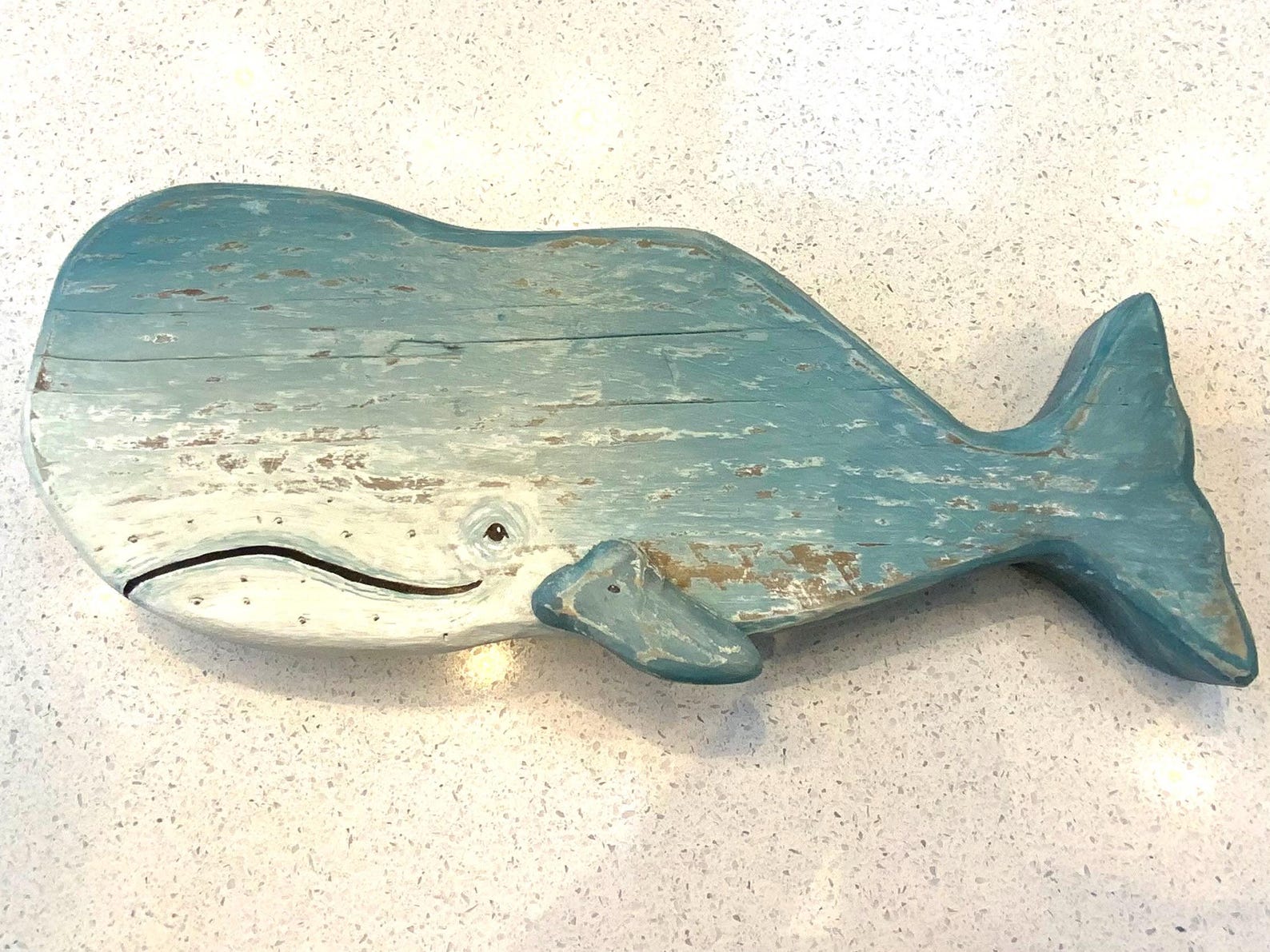 A Smaller Wooden Whale, Beach House, Wall Art, Coastal Living, Duck Egg ...