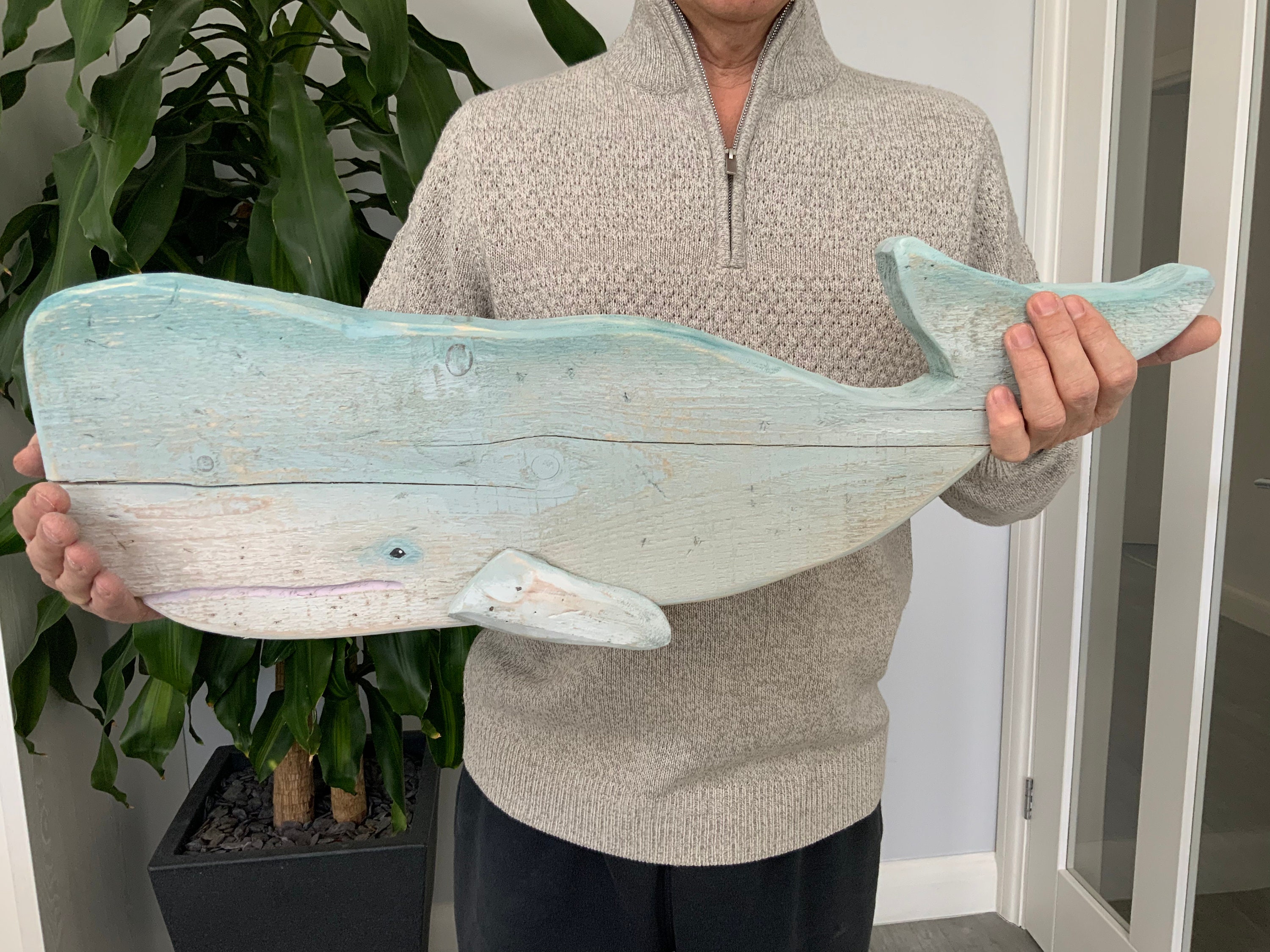 Home Decor Reclaimed Wooden Whale Moby Whale Wall Decor - Etsy UK