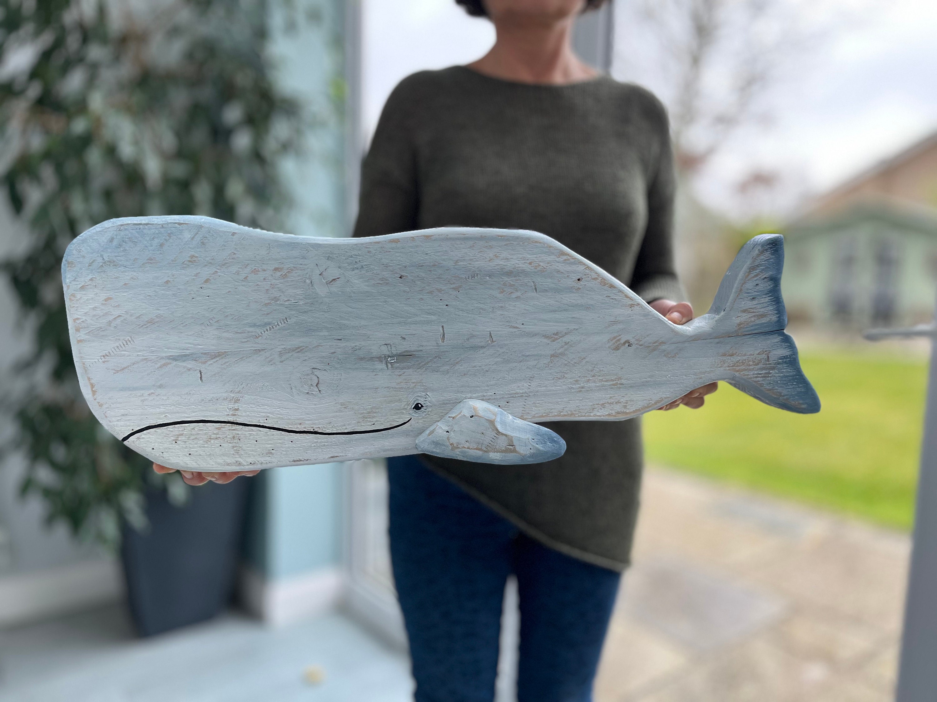 Whale Art, Reclaimed Wooden Whale, Moby Whale Wall Decor, Nautical Home ...