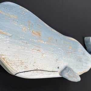 Wood Whale Wall Art, Rustic Whale Decor, Whale Sculpture, Beach House ...