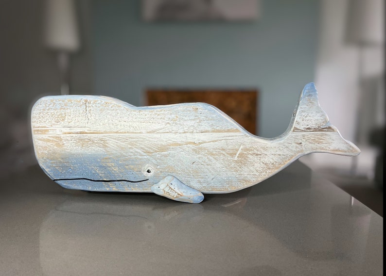 Handmade Reclaimed Wood Whale Wall Decor: Coastal Nautical Art - Etsy