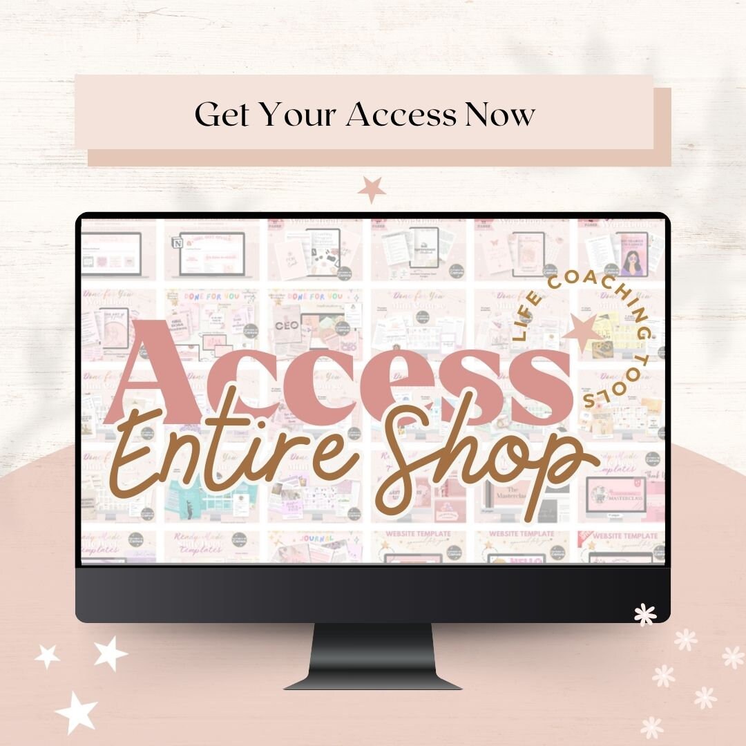 Entire Shop Access bundle, Female Life Coach Toolkit, Coaching Template ...