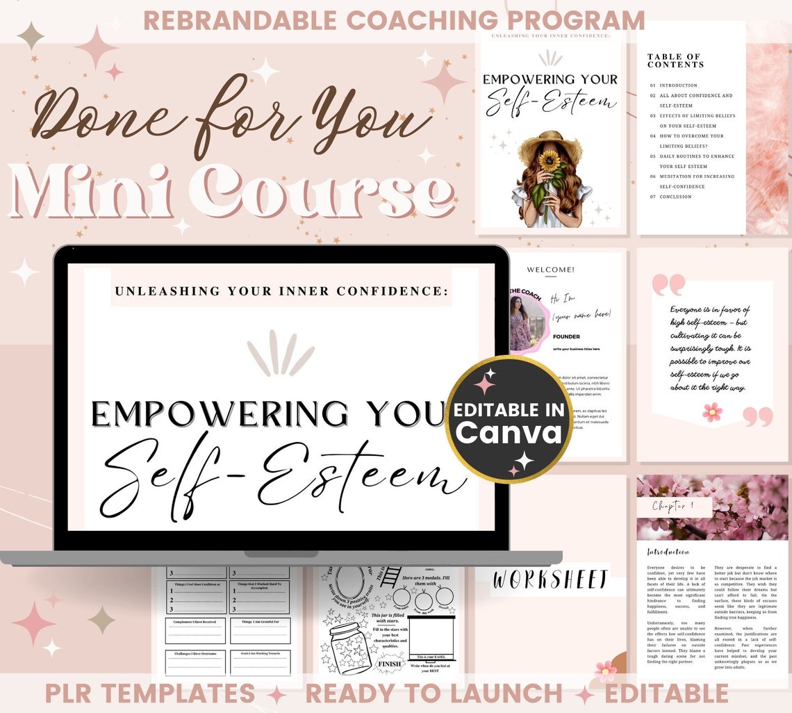 Done for You, Empowering Your Self-esteem Workbook, Self Confidence ...