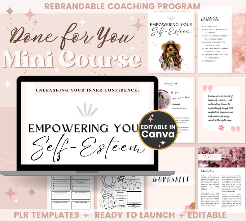 Done for You, Empowering Your Self-esteem Workbook, Self Confidence ...