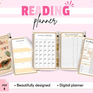 Ultimate Reading Planner PDF, Book Tracker, Reading Log Journal ...