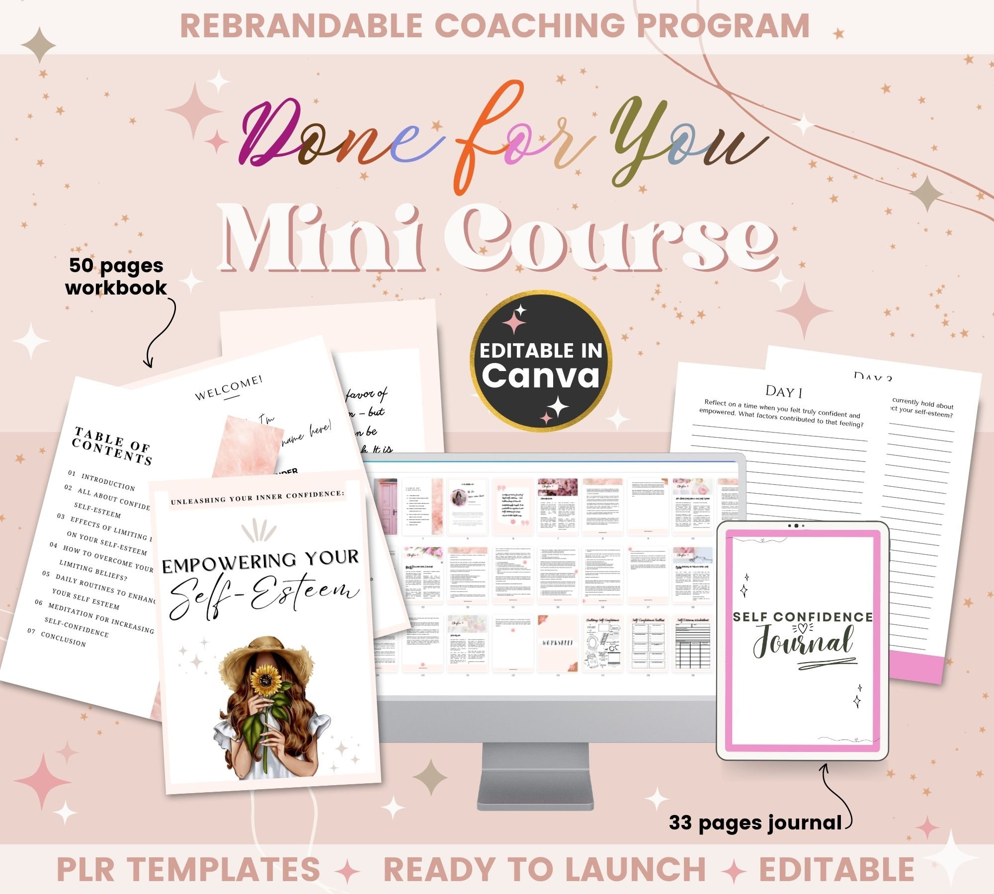 Done for You, Empowering Your Self-esteem Workbook, Self Confidence ...