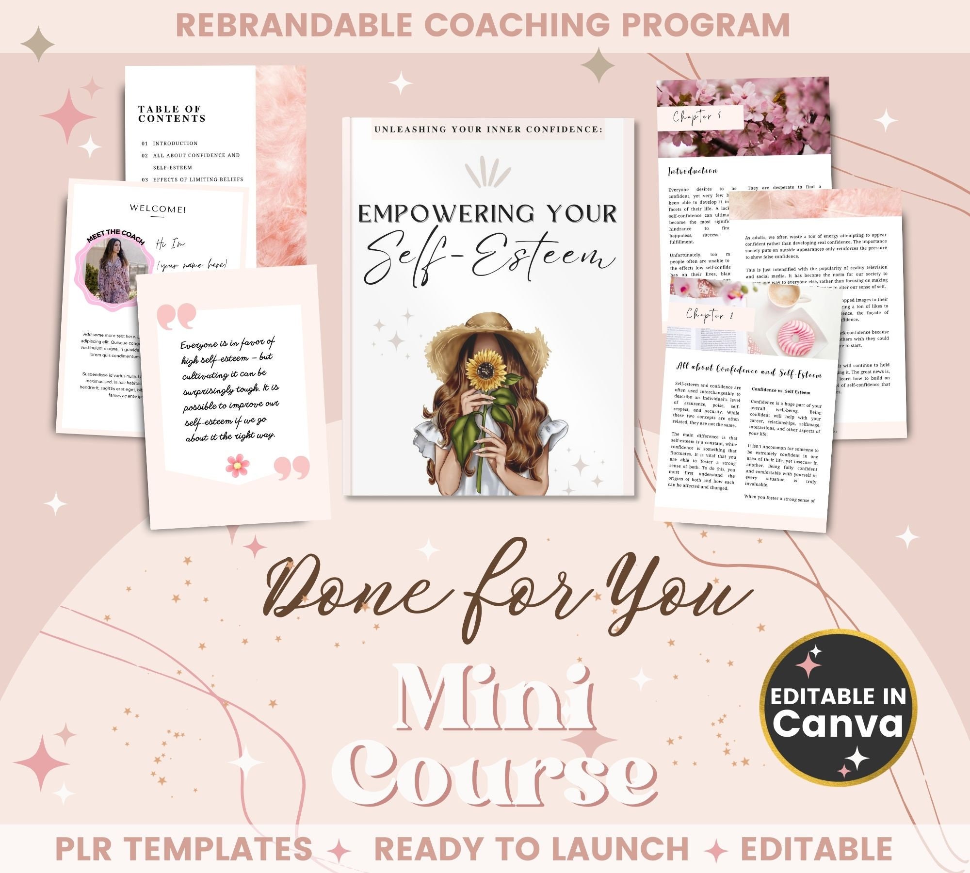 Done for You, Empowering Your Self-esteem Workbook, Self Confidence ...