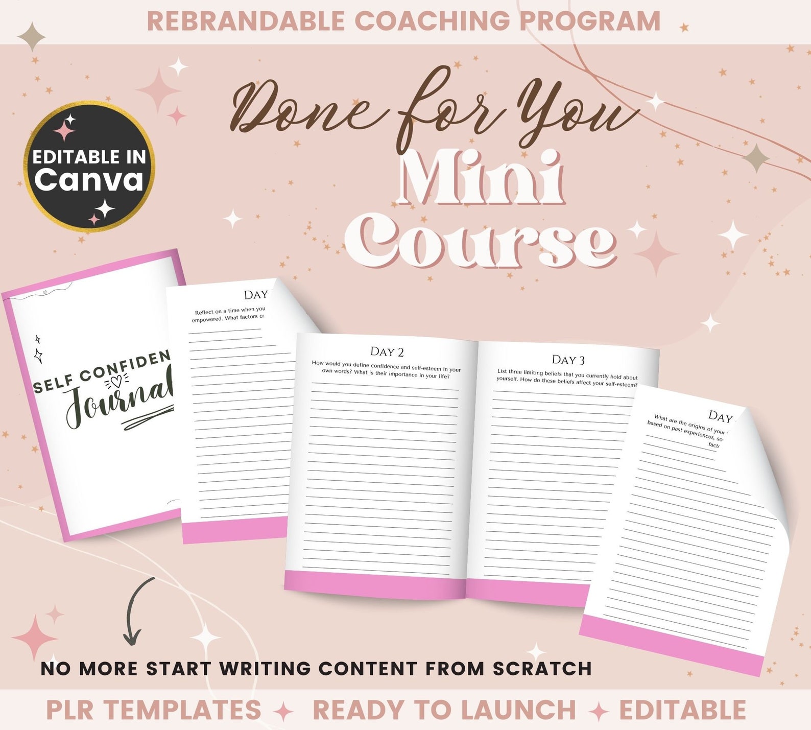 Done for You, Empowering Your Self-esteem Workbook, Self Confidence ...