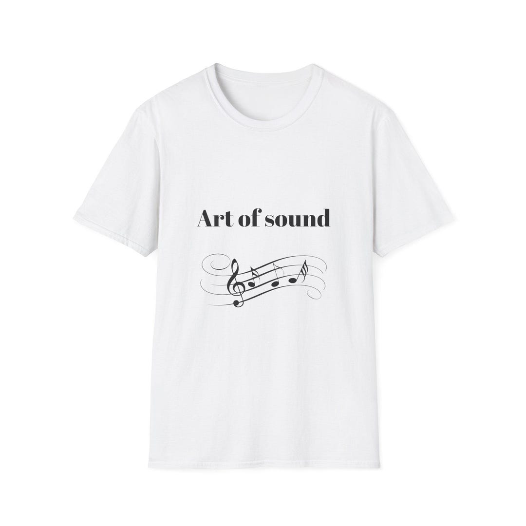 Music Notes Art of Sound T-shirt Graphic Tee, Music Lover Gift, Unisex ...